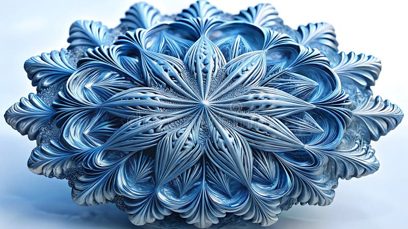 Abstract Cluster of Blue Geometric Crystal Shapes Connected Png ...