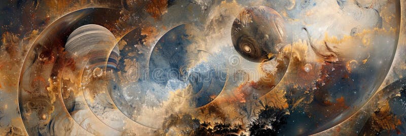 Abstract Formations Resembling Planetary Orbits and Cosmic Trajectories ...