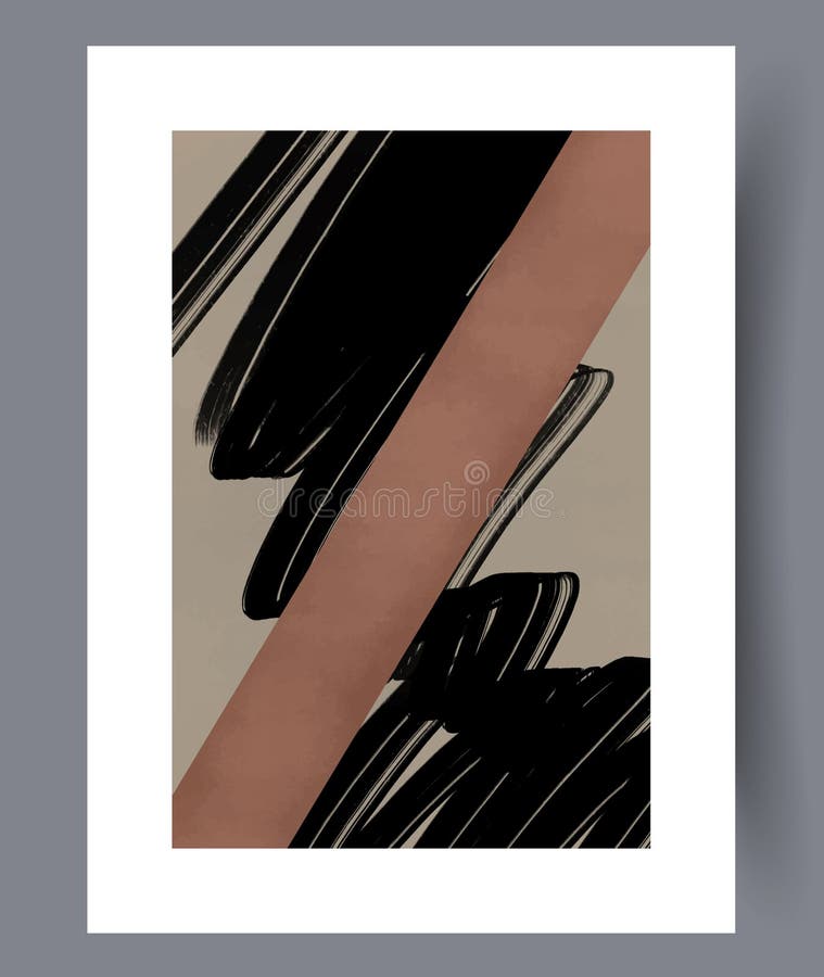 Abstract Forms Creative Imagination Wall Art Print Stock Vector ...