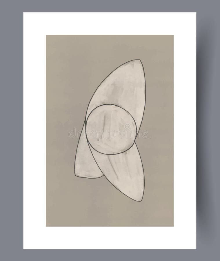 Abstract Forms Geometric Experiment Wall Art Print Stock Vector ...