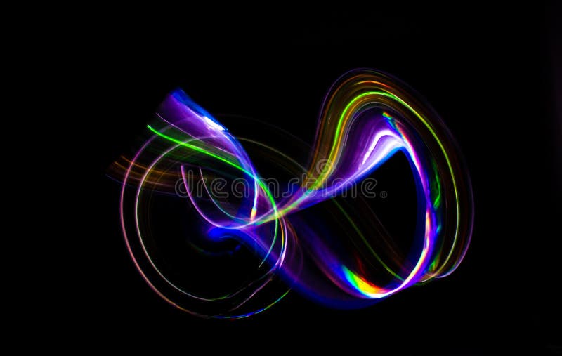 Abstract Forms of Light. 3D Representation or 3D Illustration of the ...