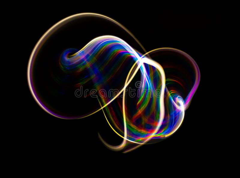 Abstract Forms of Light. 3D Representation or 3D Illustration of the ...