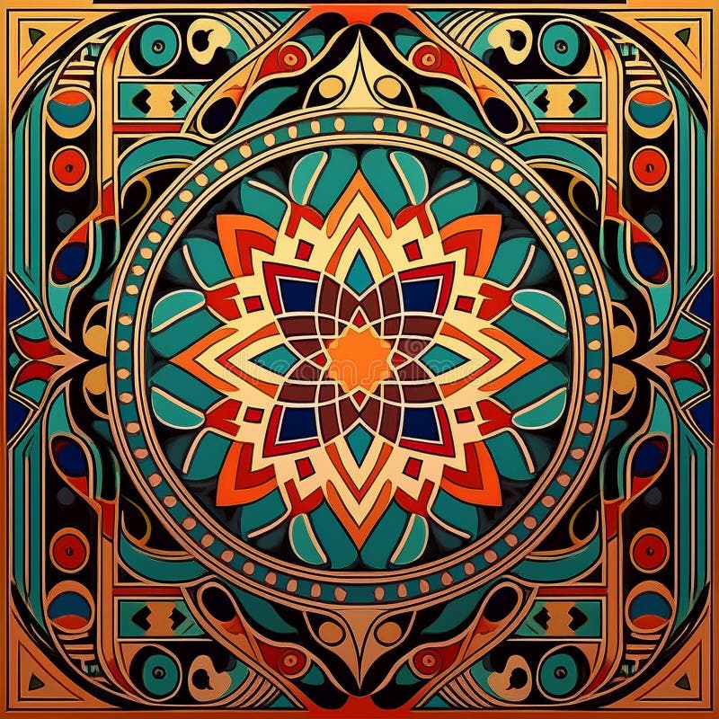 Abstract Forms and Patterns Inspired by Arab Culture.Caption. AI ...