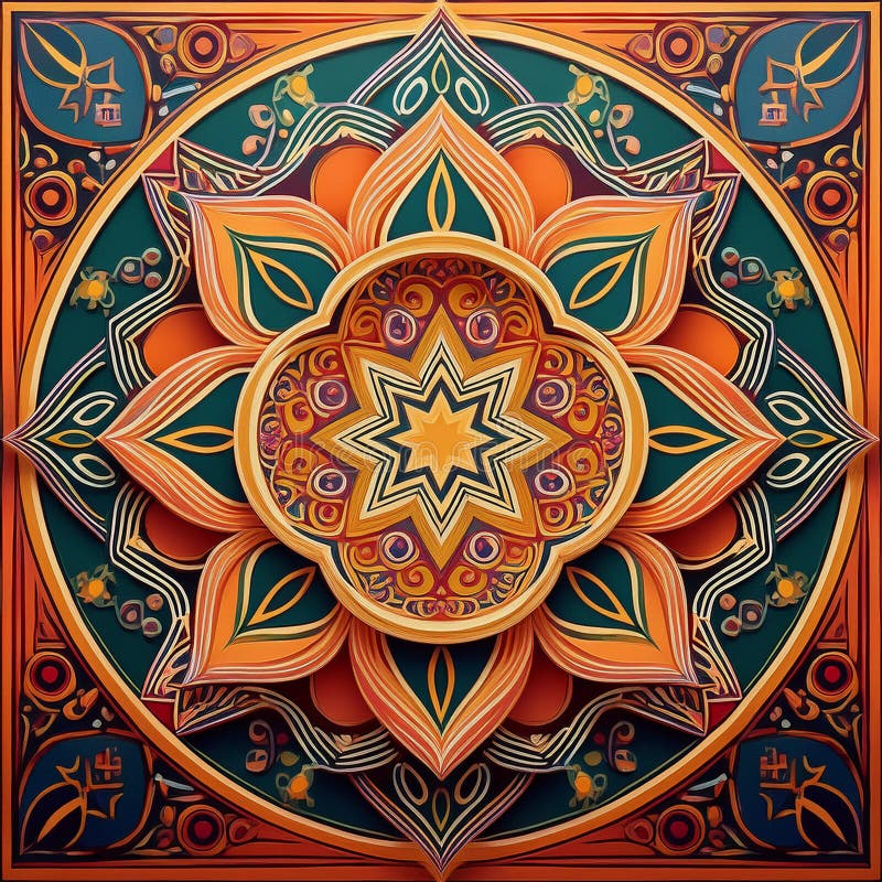 Abstract Forms and Patterns Inspired by Arab Culture.Caption. AI ...