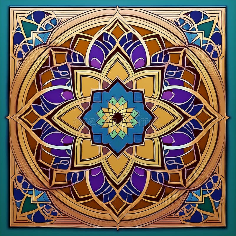 Abstract Forms and Patterns Inspired by Arab Culture.Caption. AI ...