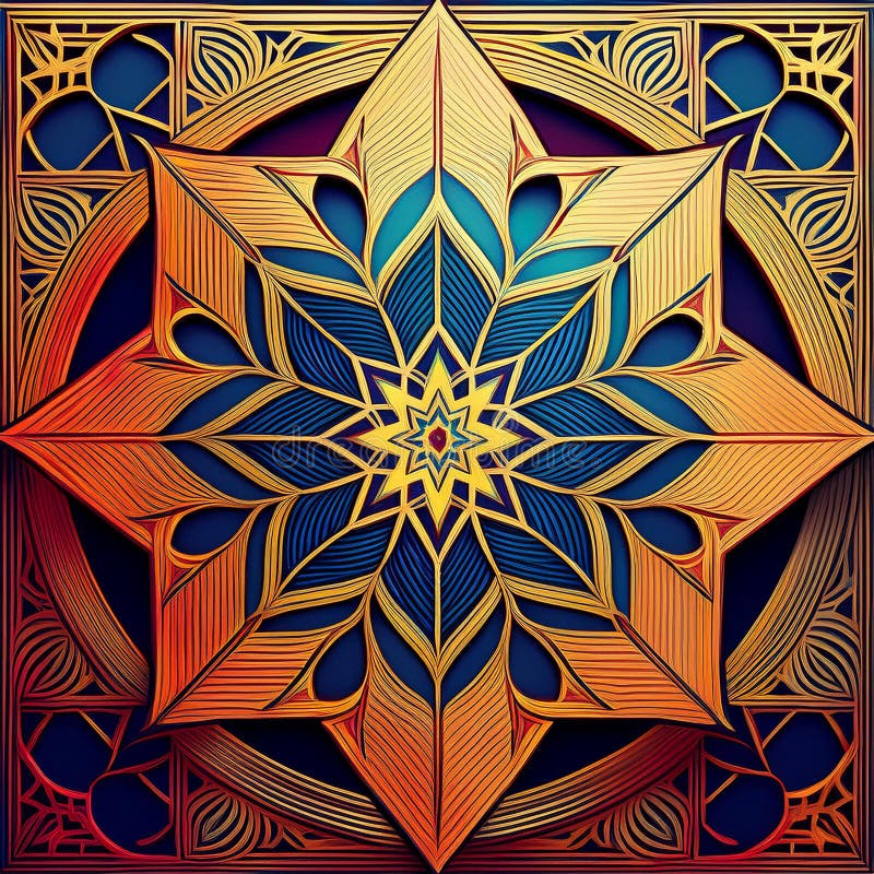 Abstract Forms and Patterns Inspired by Arab Culture.Caption. AI ...
