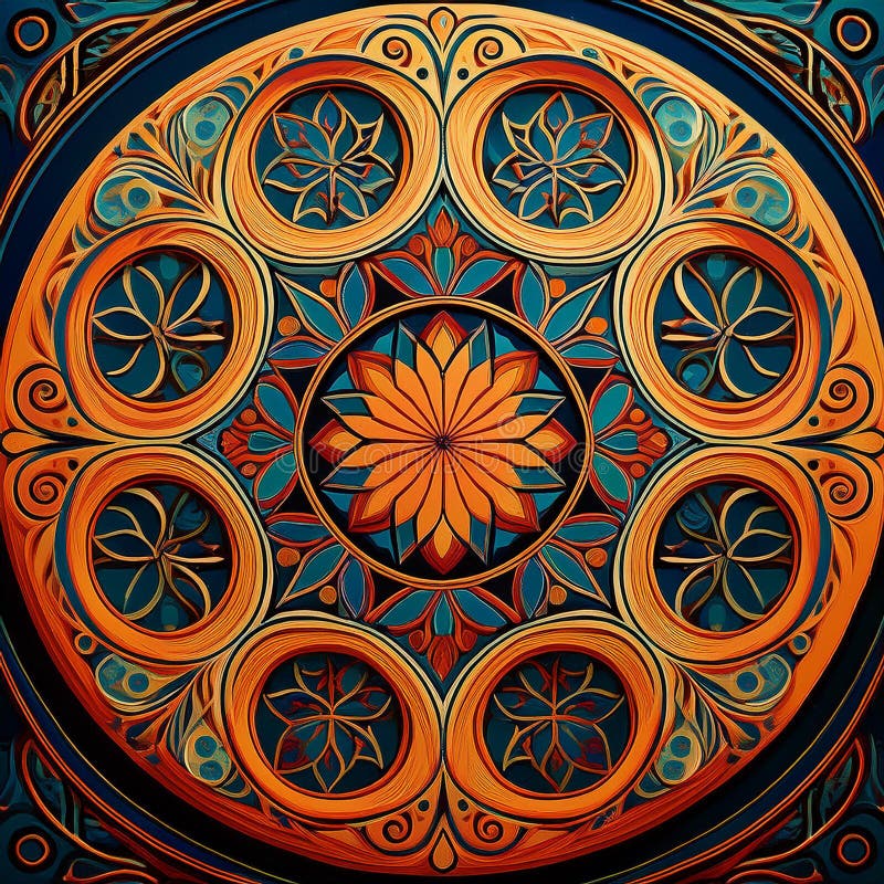 Abstract Forms and Patterns Inspired by Arab Culture.Caption. AI ...