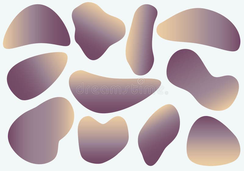 Abstract Forms of Purple Beige Liquid Gradient Stock Vector ...