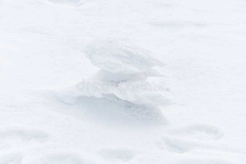 Abstract Forms of Snow and Ice Created by Strong Winds. Stock Photo ...
