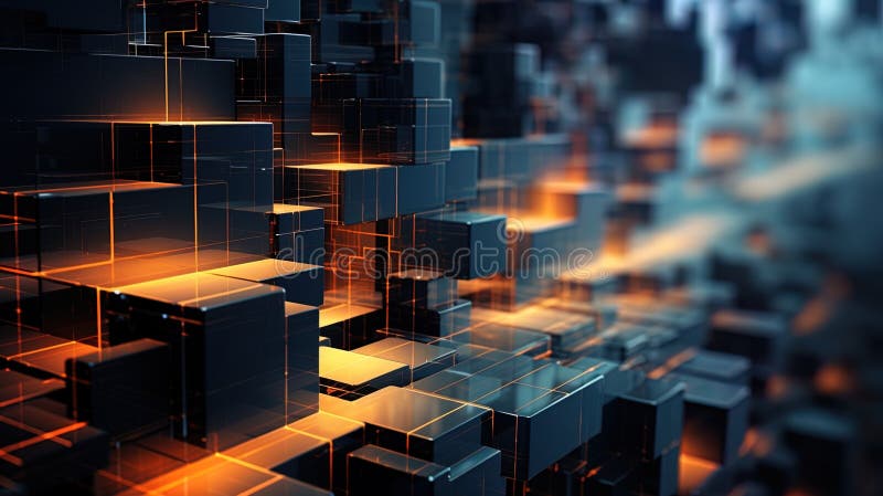 Abstract Forms in the Style of Digital Technology are a Futuristic ...