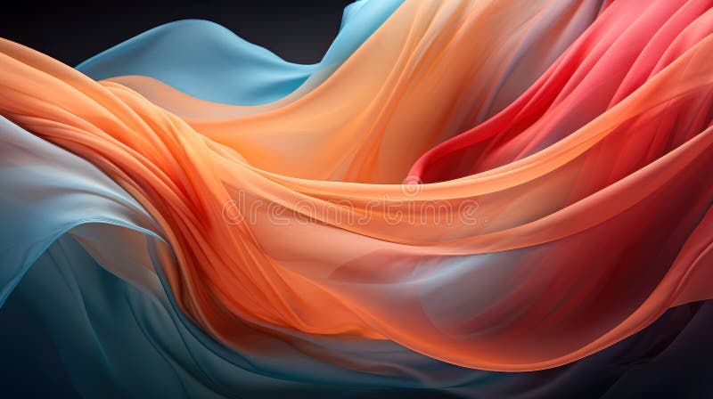An Abstract Forms with Waving Color Textile Stock Illustration ...