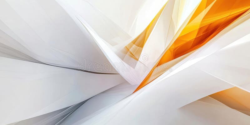 Abstract Forms, White and Gold Design. Graphic Element and Modern Art ...