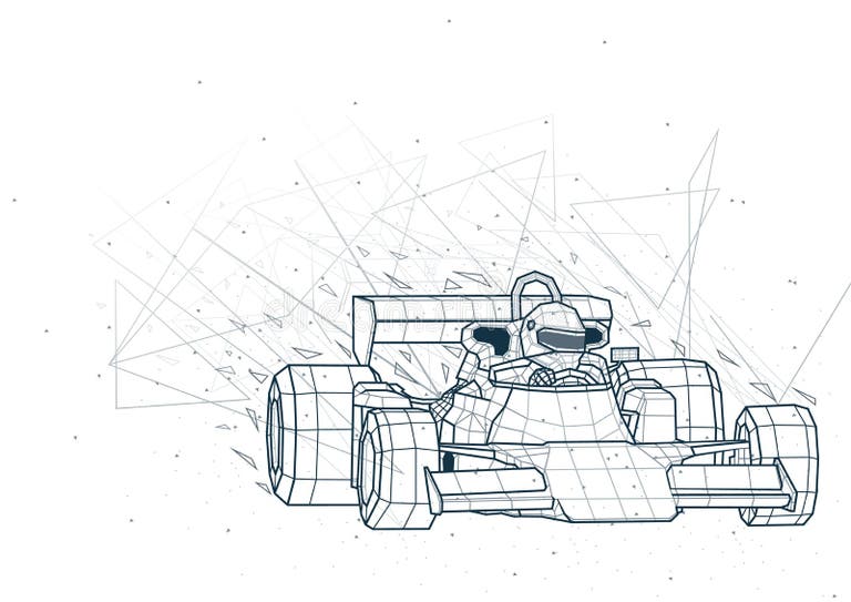 Formula One Wireframe Stock Illustrations – 120 Formula One Wireframe ...