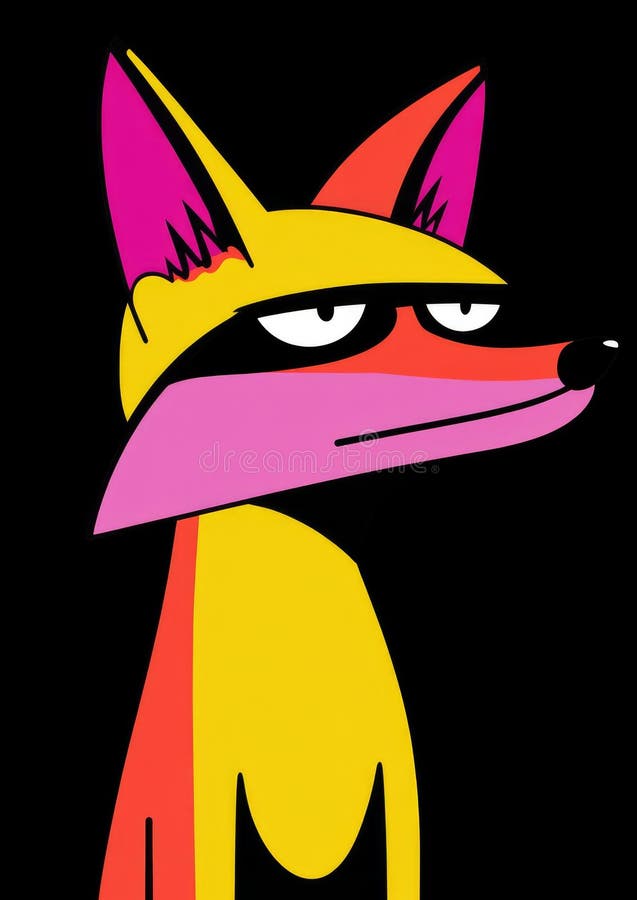 The Abstract Fox stock illustration. Illustration of font - 365679729