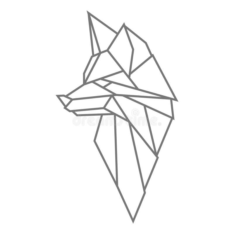 Abstract Fox Head in Origami Style. Simple Illustration Stock Vector ...