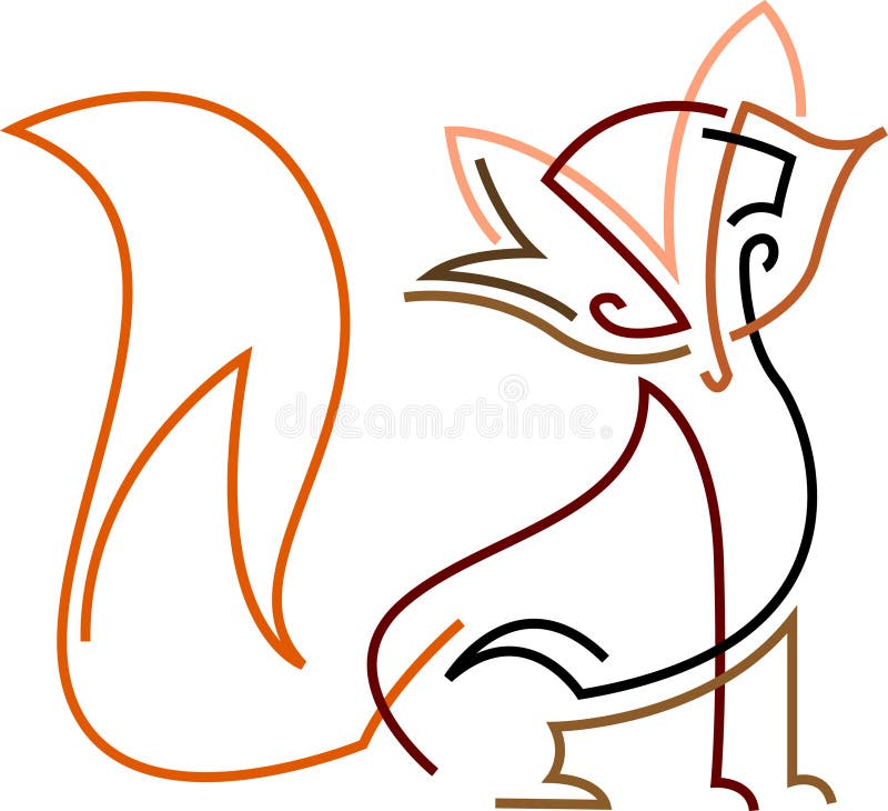 Abstract fox stock vector. Illustration of attraction - 95522096