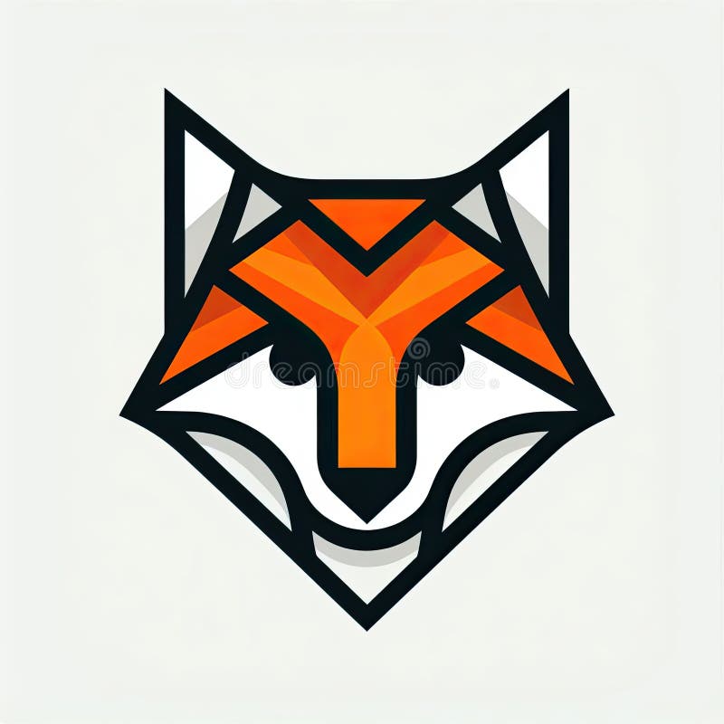 Abstract Fox Logo in Sharp Angles Style Stock Illustration ...