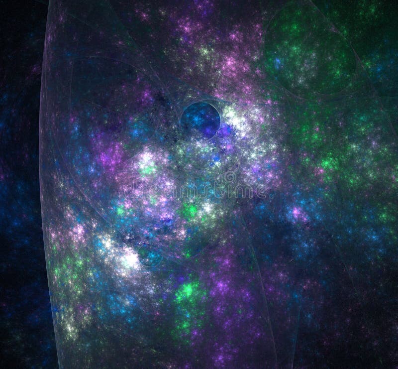 Abstract Fractal Art Background Illustration Space Geometry. Stock ...