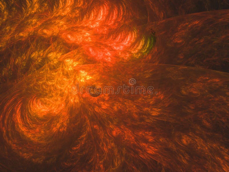 Abstract Fractal Art Background, Suggestive of Fire Flames and Hot Wave ...