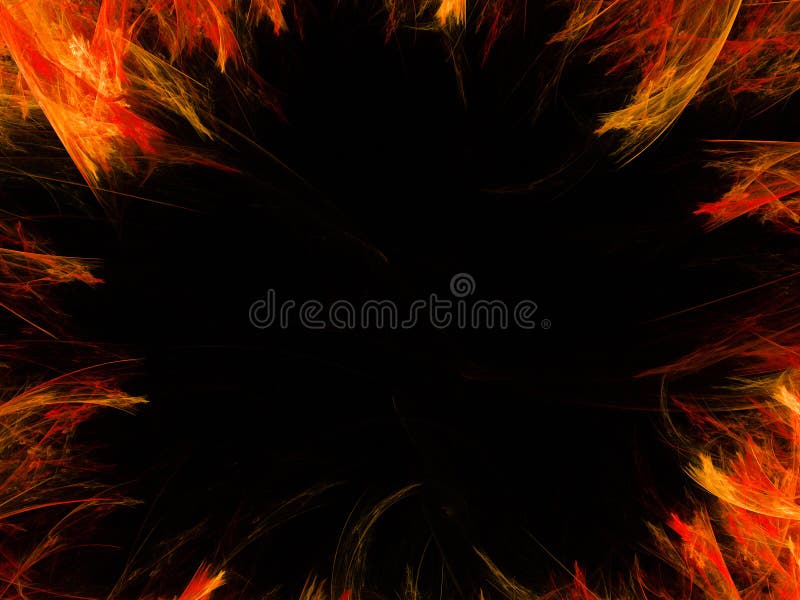 Abstract Fractal Art Background, Suggestive of Fire Flames and Hot Wave ...