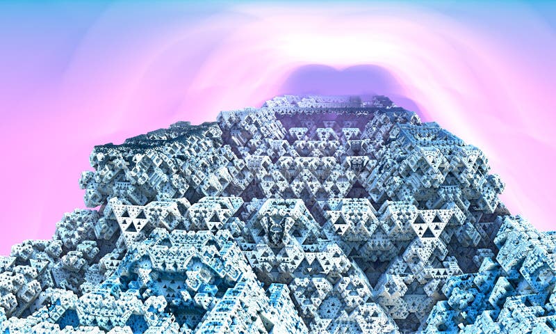 Abstract Fractal Atmospheric Architecture Geometric 3d Rendering. Jpeg ...