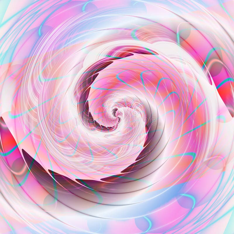 Abstract Fractal Background with Pink Vortex and Blue Rays Stock ...