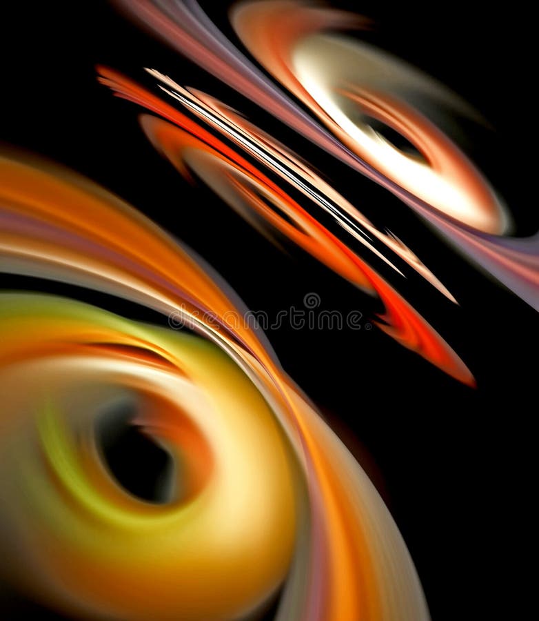 Abstract, Fractal, Computer-generated Image of Multi-colored Geometric ...