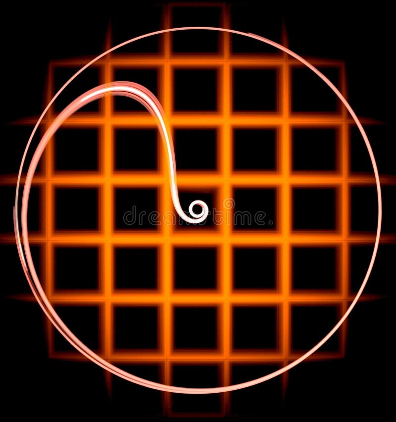 Abstract, Fractal, Computer Generated Image of Multicolored Curves and ...