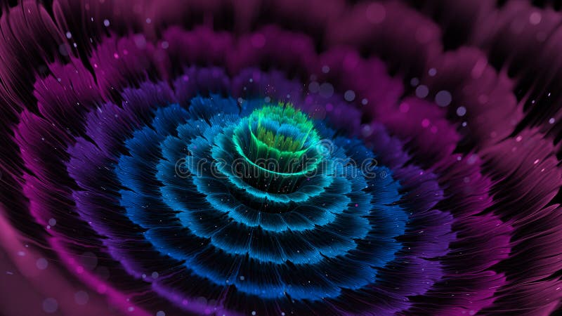 Abstract Fractal 3d Psychedelic Bloom 2 Stock Illustration ...