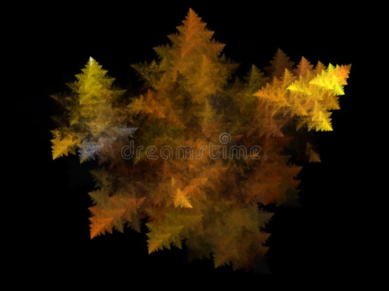 Abstract Fractal with a Dark Yellow Barbed Cloud Stock Illustration ...