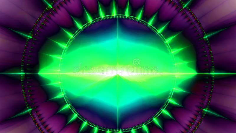Abstract Fractal Exploding Star with Various Decorative Elements in ...