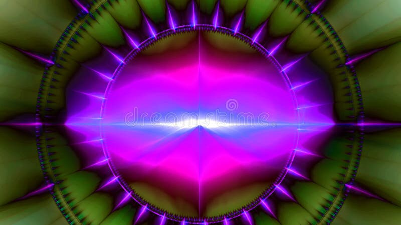 Abstract Fractal Exploding Star with Various Decorative Elements in ...