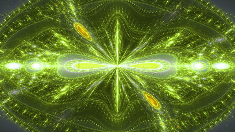 Abstract Fractal Exploding Star with Various Decorative Elements in ...