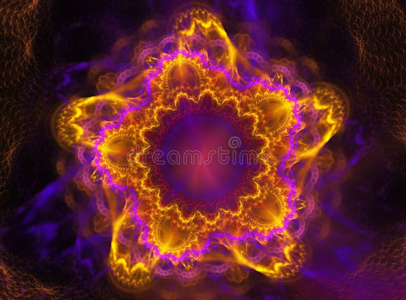 Abstract Fractal Flower Background Stock Illustration - Illustration of ...