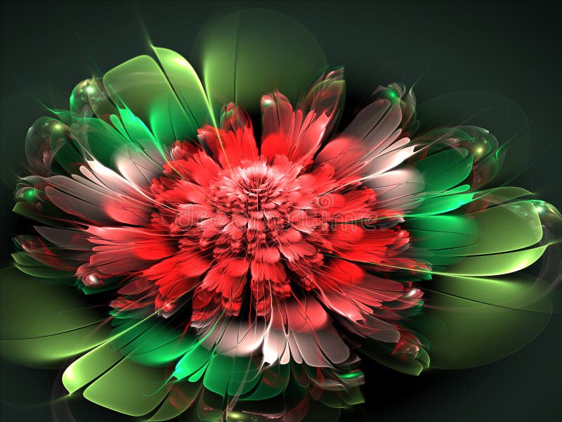 Abstract fractal flower. stock illustration. Illustration of abstract ...