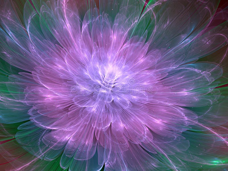 Abstract fractal flower. stock illustration. Illustration of design ...