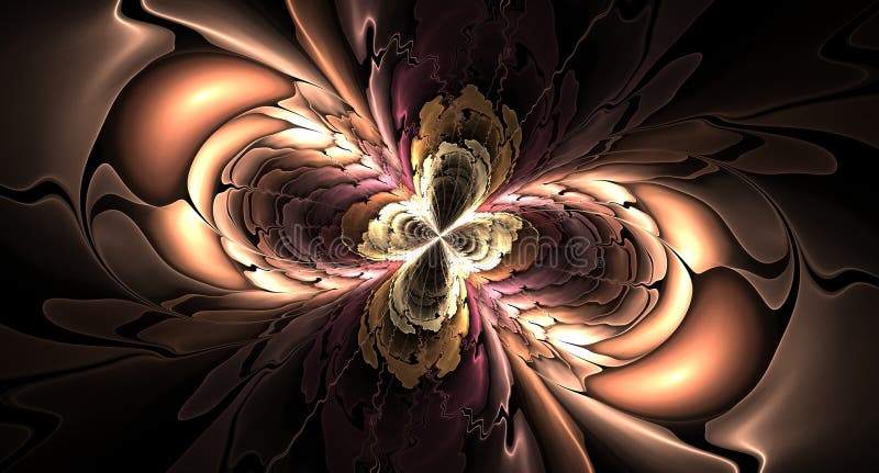 Abstract Fractal Flower Pattern Background. Stock Illustration ...