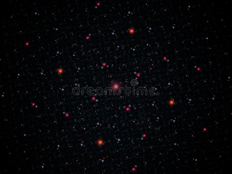 Abstract Fractal in the Form of a Starry Sky Stock Illustration ...