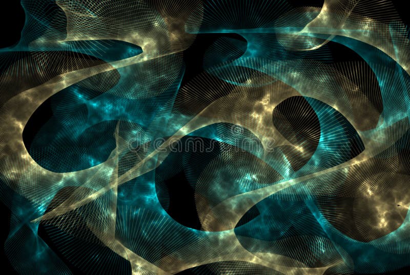 Abstract Fractal Lines Mesh Background. 3d Illustration Stock ...
