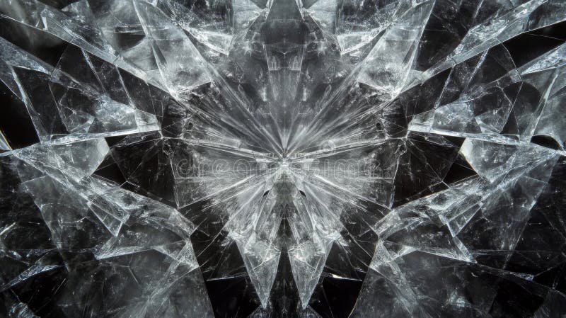 Abstract Fractal Pattern in Frozen Ice Stock Illustration ...