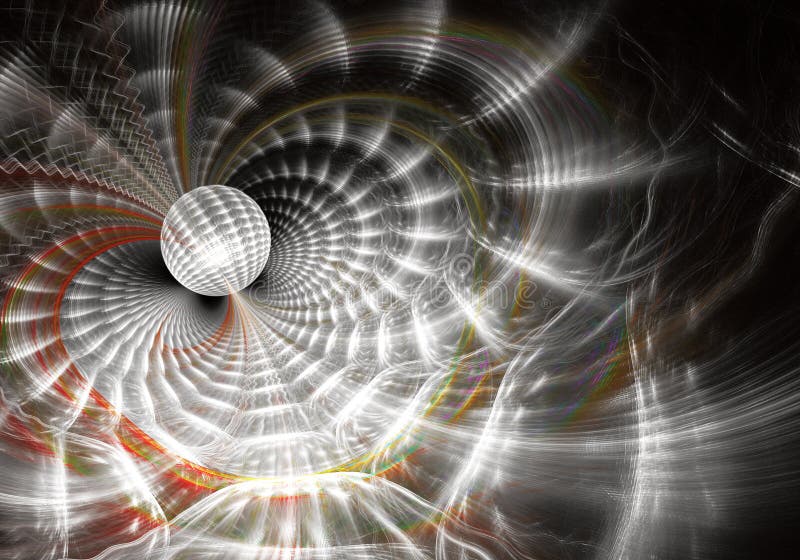 Abstract Fractal Patterns and Shapes, 3D Rendering Stock Illustration ...