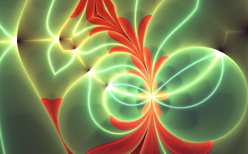 Abstract Fractal Patterns and Shapes. Dynamic Flowing Natural Forms ...