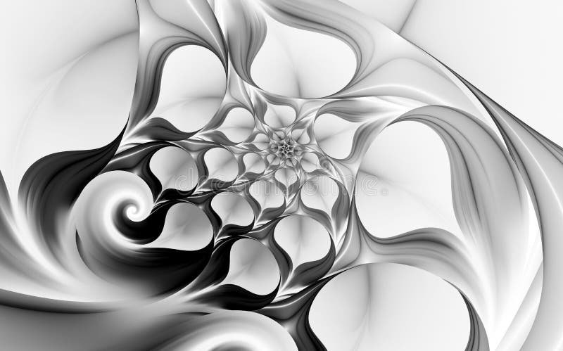 Abstract Fractal Patterns and Shapes. Dynamic Flowing Natural Forms ...