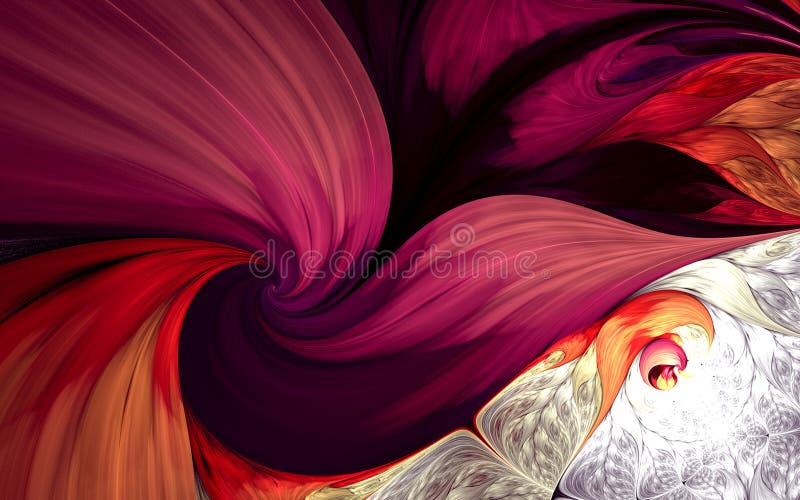 Abstract Fractal Patterns and Shapes. Dynamic Flowing Natural Forms ...