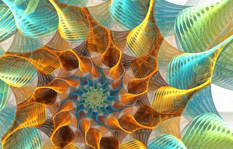 Abstract Fractal Patterns and Shapes. Dynamic Flowing Natural Forms ...