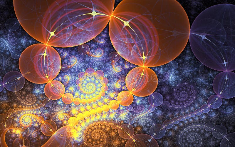 Abstract Fractal Patterns and Shapes. Dynamic Flowing Natural Forms ...