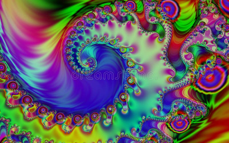 Abstract Fractal Patterns and Shapes. Dynamic Flowing Natural Forms ...