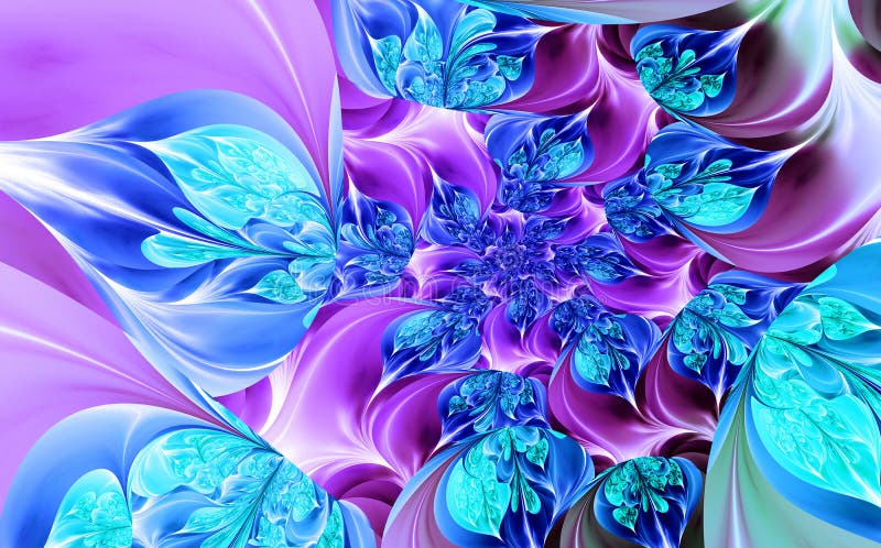 Abstract Fractal Patterns and Shapes.Mysterious Psychedelic Relaxation ...