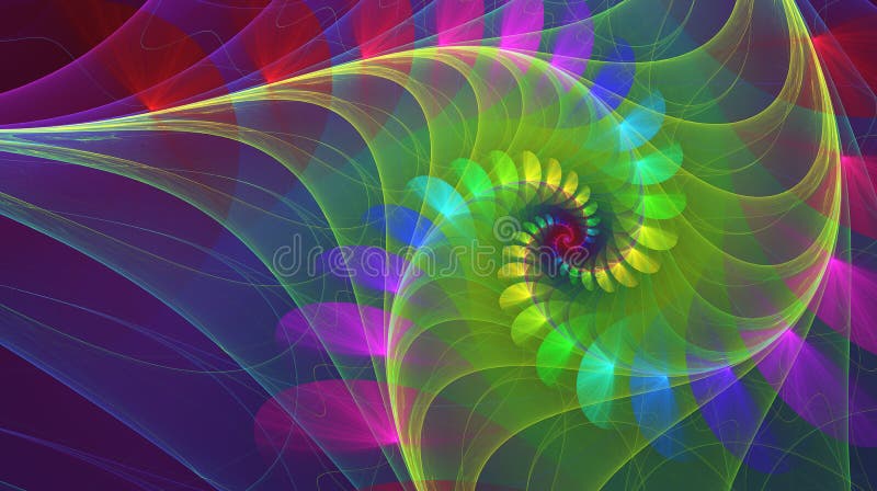Abstract Fractal Patterns and Shapes.Mysterious Psychedelic Relaxation ...