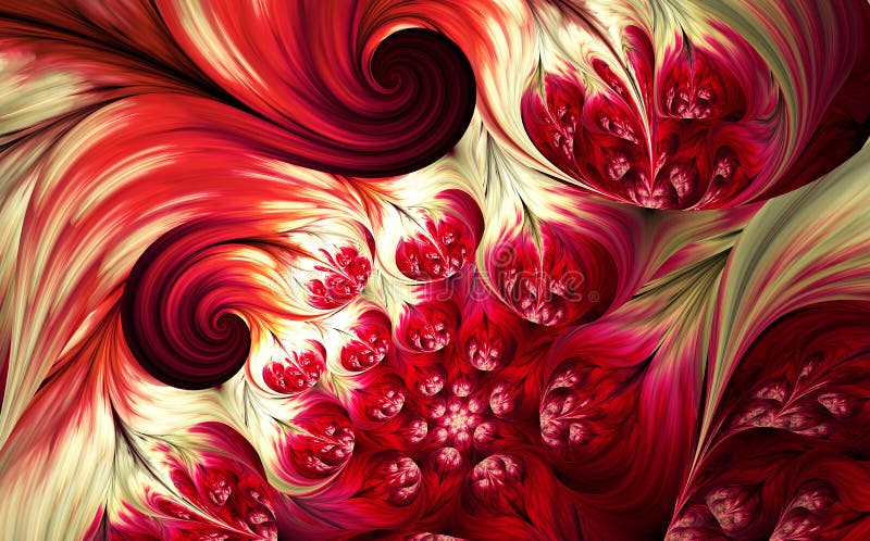 Abstract Fractal Patterns and Shapes.Mysterious Psychedelic Relaxation ...